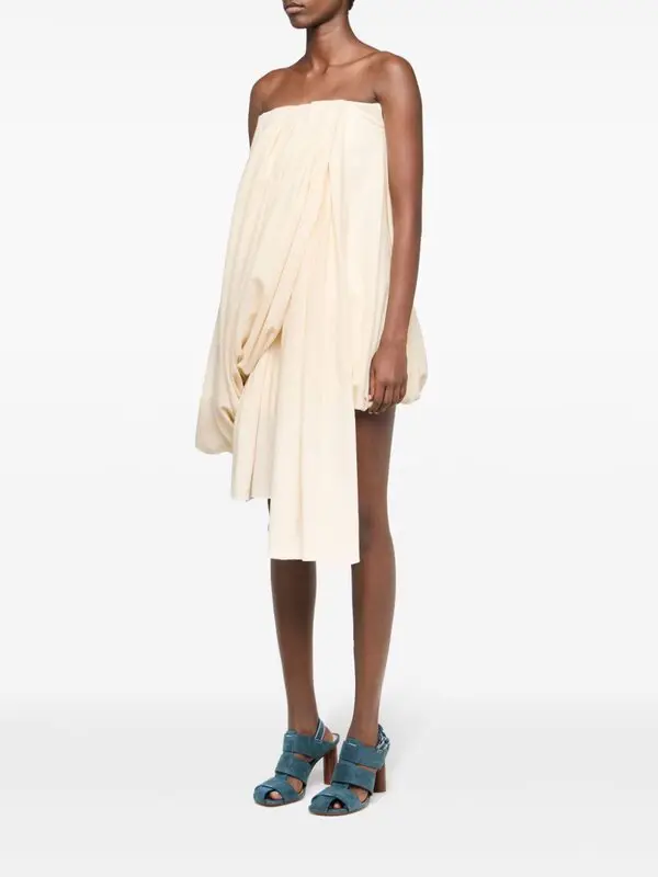 JW Anderson Draped Bustier Dress - Neutrals