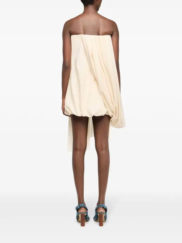 JW Anderson Draped Bustier Dress - Neutrals