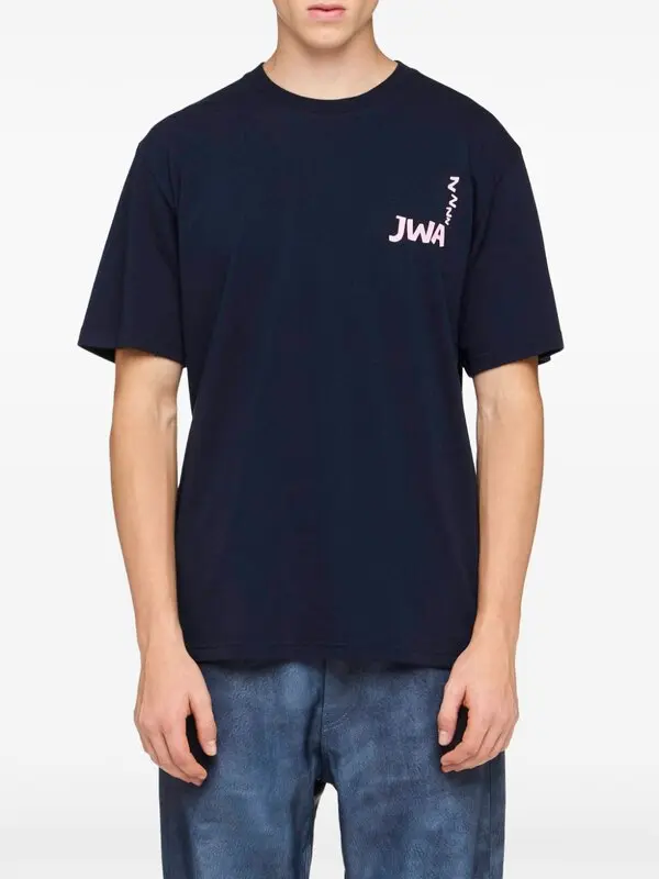 JW Anderson Jwa Slogan-print T-shirt - Blue