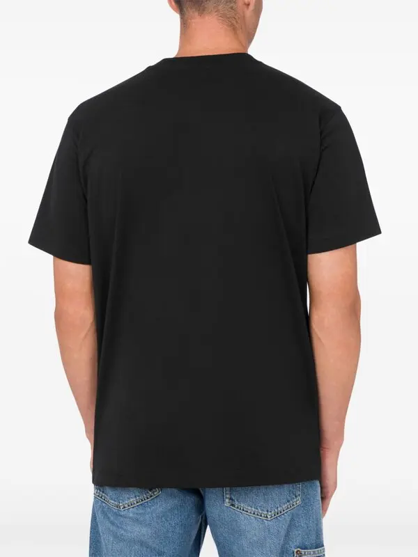 Moschino Laurel Crown-embroidered Jersey T-shirt - Black