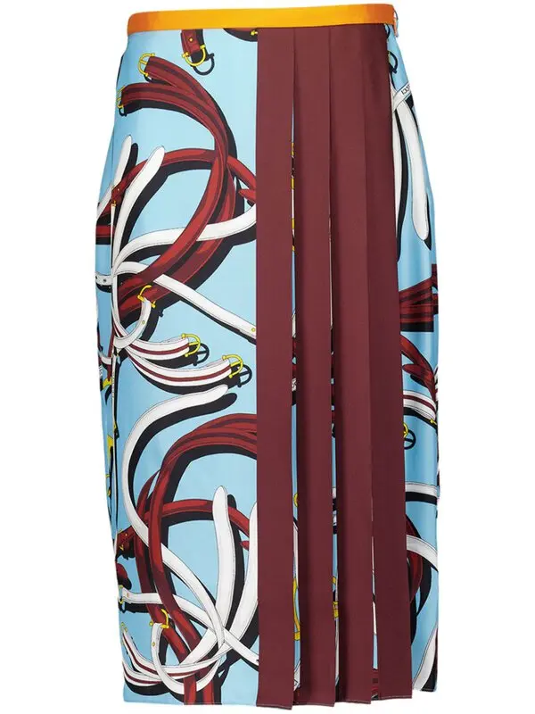 Gucci Printed Silk Skirt