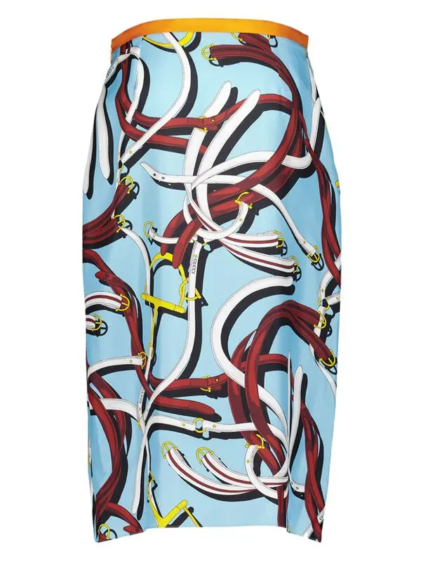Gucci Printed Silk Skirt