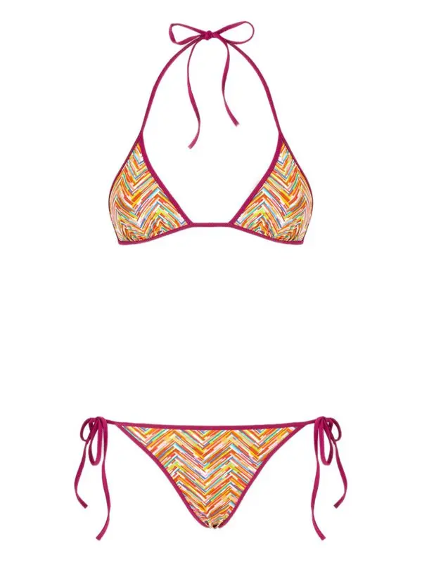 Missoni Zigzag-print Bikini Set - Pink