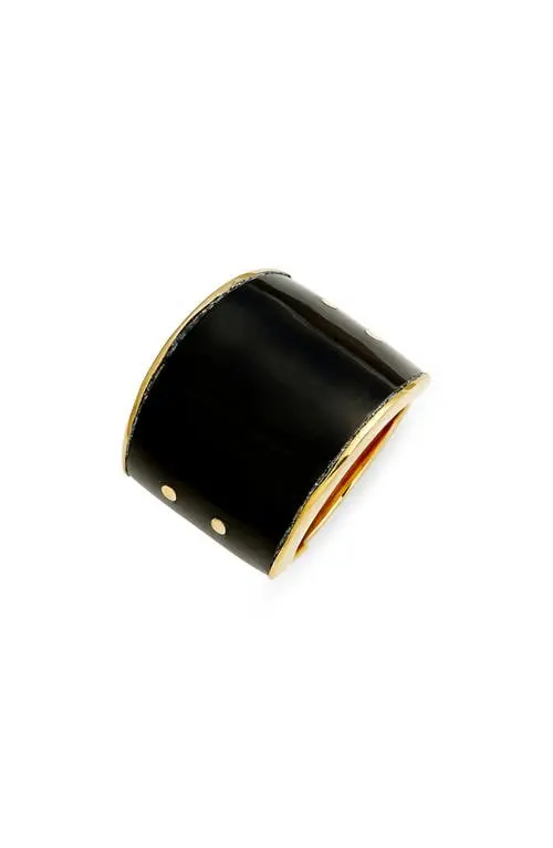 SOKO Sana Horn Band Ring - Brass/ Black
