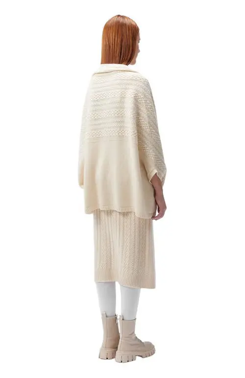 Gobi Cashmere Cable-knit Cashmere Poncho