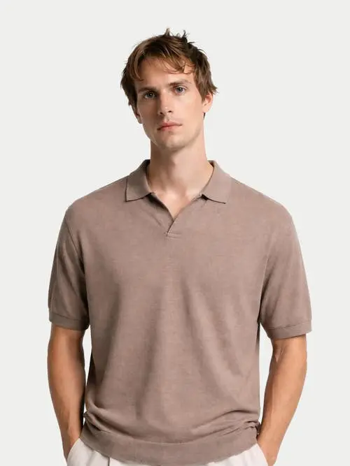 Gobi Cashmere Silk Cashmere Polo Shirt