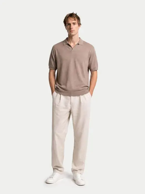 Gobi Cashmere Silk Cashmere Polo Shirt