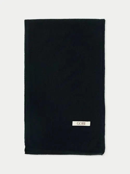 Gobi Cashmere Cashmere Jersey Knit Scarf - Black