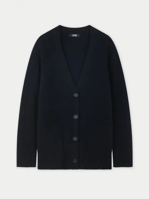 Gobi Cashmere Relaxed-fit Cardigan - Black