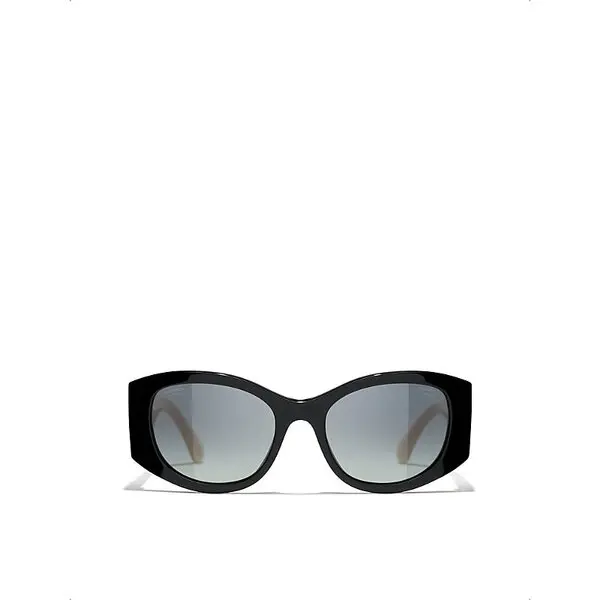 Chanel Ch5524 Irregular-frame Sunglasses - Black