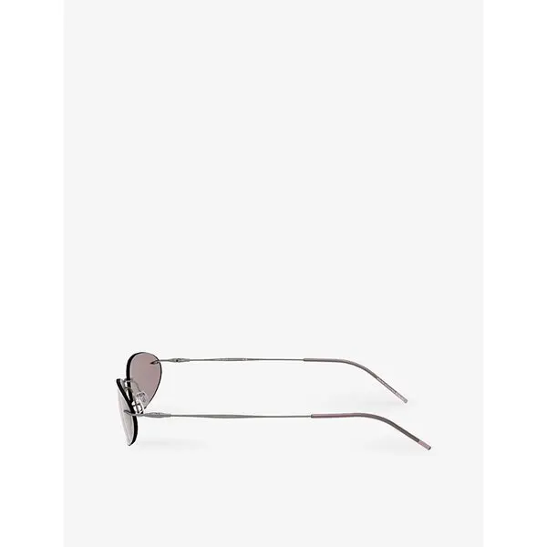 Giorgio Armani Ar1508m Oval-frame Sunglasses - Silver