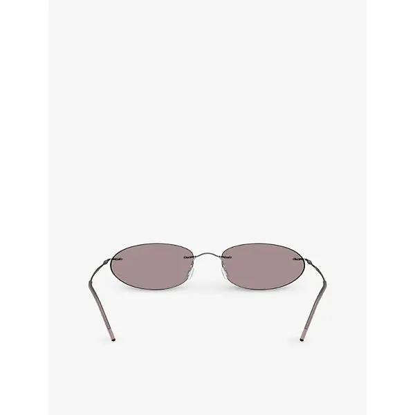 Giorgio Armani Ar1508m Oval-frame Sunglasses - Silver