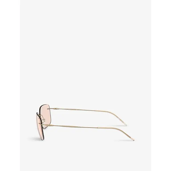 Giorgio Armani Ar1512m Pillow-frame Sunglasses - Gold