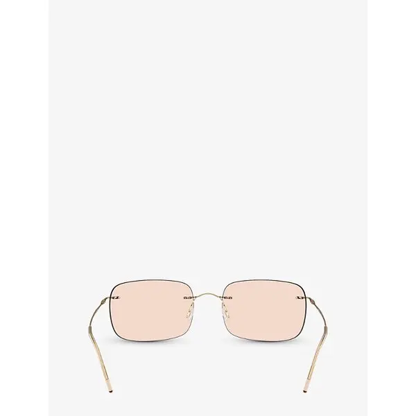 Giorgio Armani Ar1512m Pillow-frame Sunglasses - Gold
