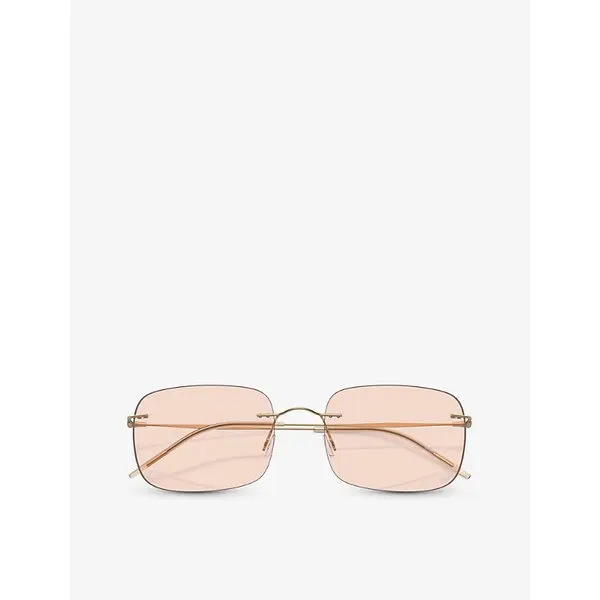 Giorgio Armani Ar1512m Pillow-frame Sunglasses - Gold