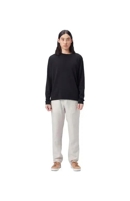 Gobi Cashmere Cotton Silk Cashmere Blend Crewneck Sweater - Black
