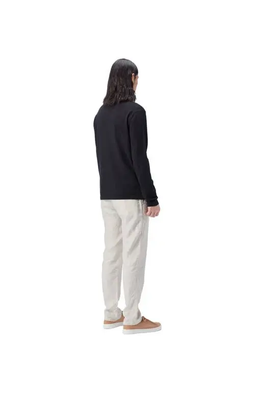 Gobi Cashmere Cotton Silk Cashmere Blend Crewneck Sweater - Black