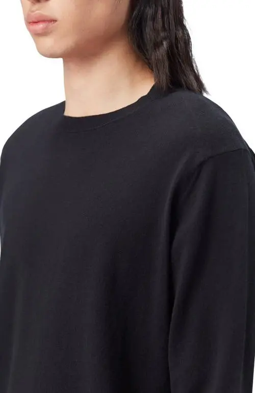 Gobi Cashmere Cotton Silk Cashmere Blend Crewneck Sweater - Black