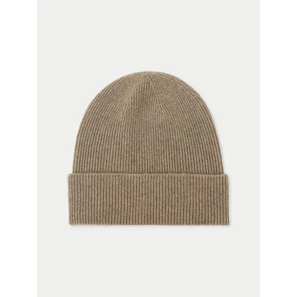 Gobi Cashmere Cashmere Rib Knit Beanie - Taupe