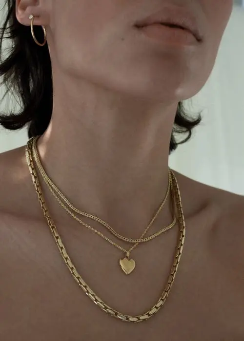 KINN 14k Heart Locket Pendant Necklace