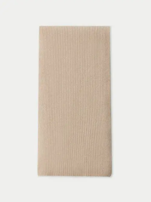 Gobi Cashmere Fisherman Knit Scarf - Beige