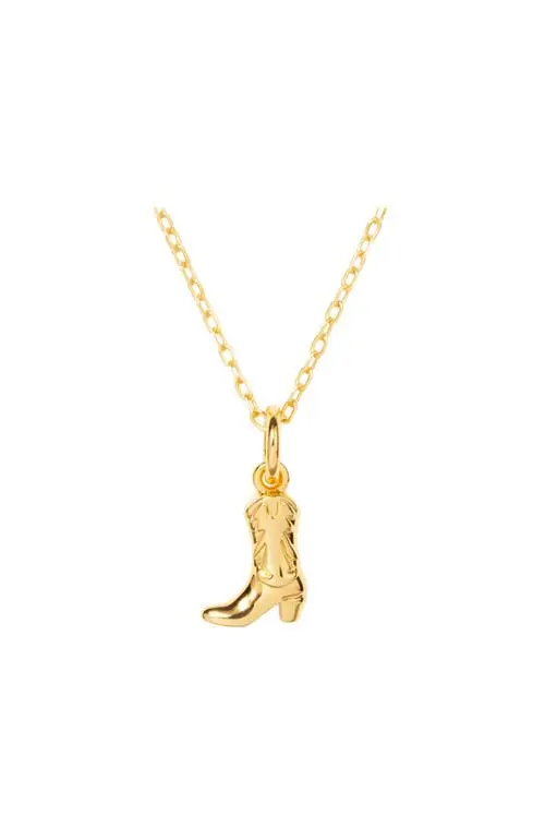 LITTLE SKY STONE Cowgirl Boot Charm Pendant Necklace