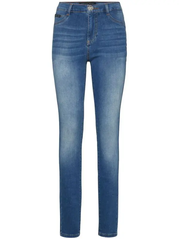 Philipp Plein High-waist Jeggings - Blue