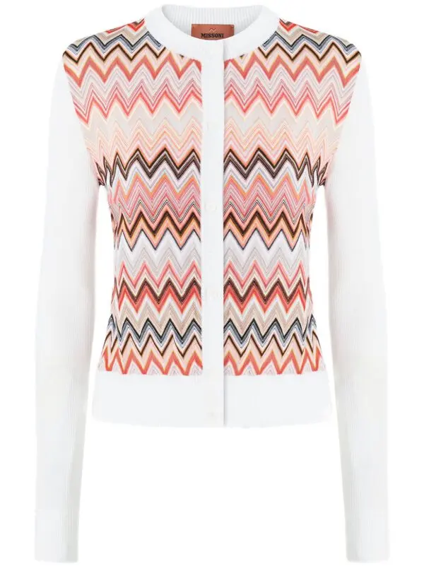 Missoni Chevron-insert Cardigan - White