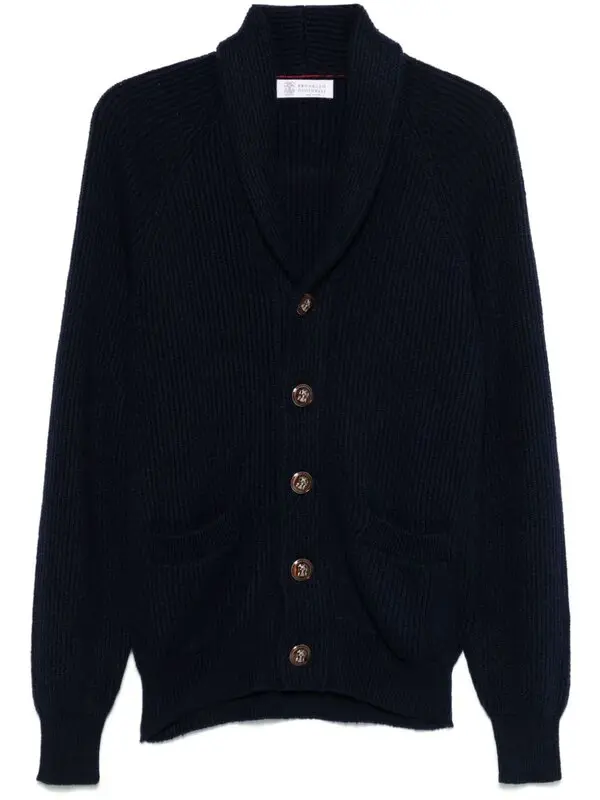 Brunello Cucinelli Cotton Cardigan - Blue