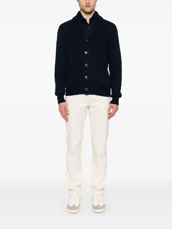 Brunello Cucinelli Cotton Cardigan - Blue