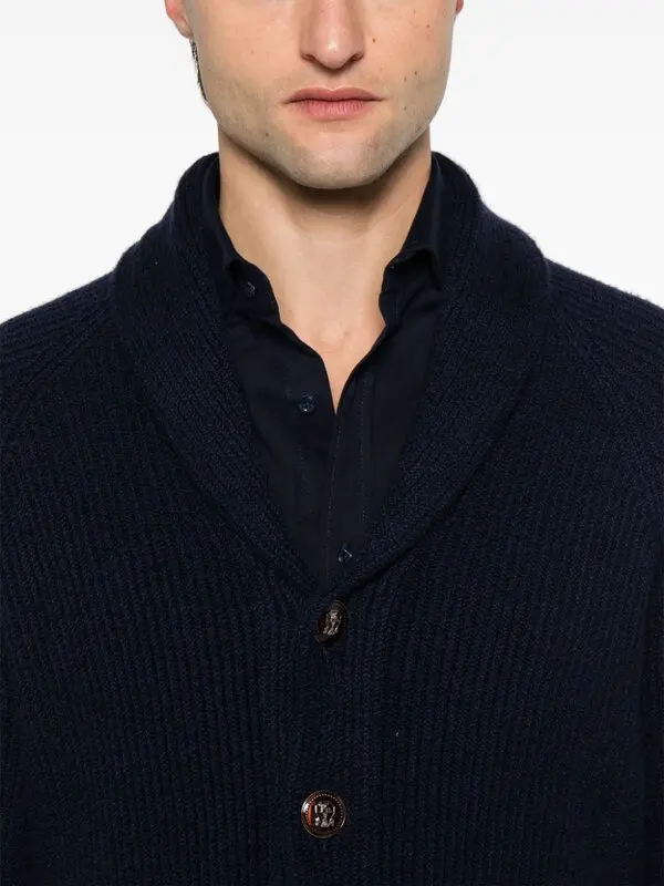Brunello Cucinelli Cotton Cardigan - Blue