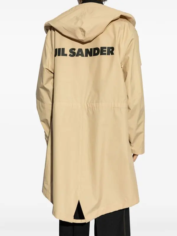JIL SANDER Logo-print Raincoat - Neutrals