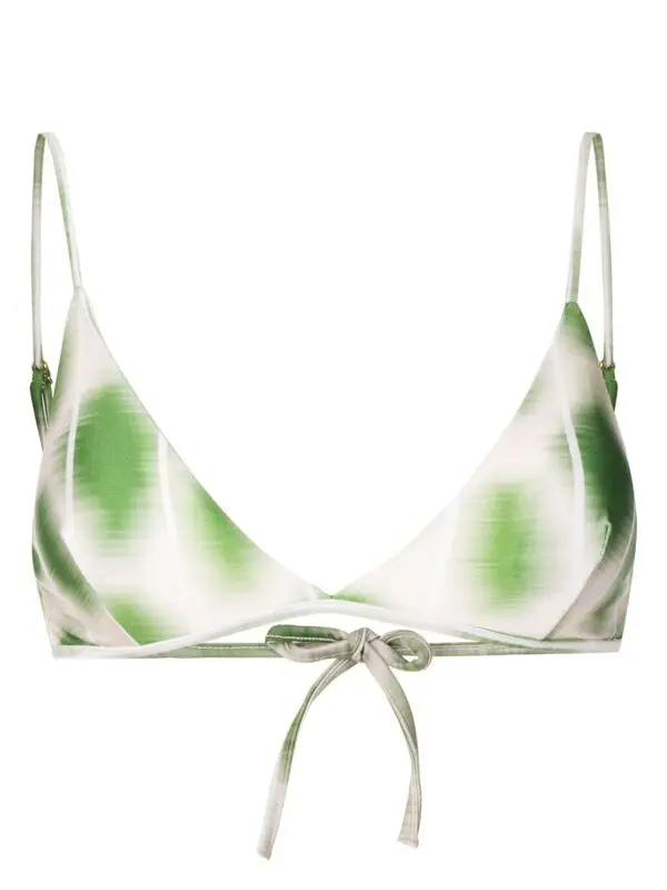 LENNY NIEMEYER Abstract Print Bikini Top - Green