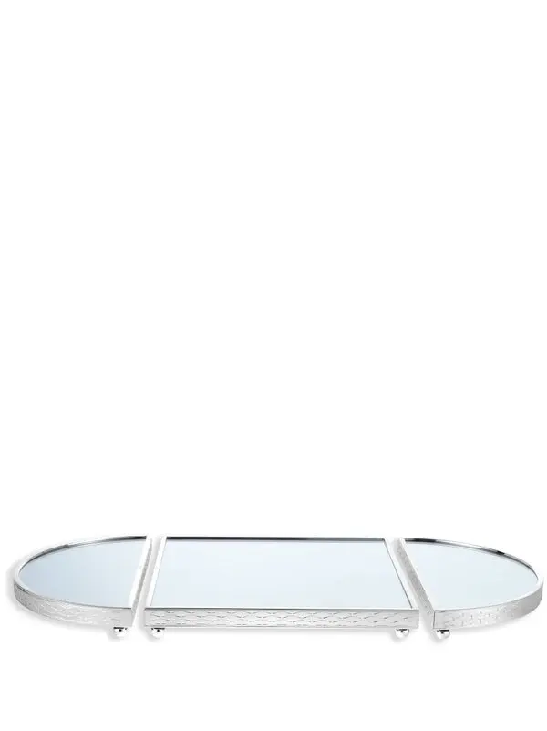 Christofle Sève D'argent Half-circle Serving Tray - Silver