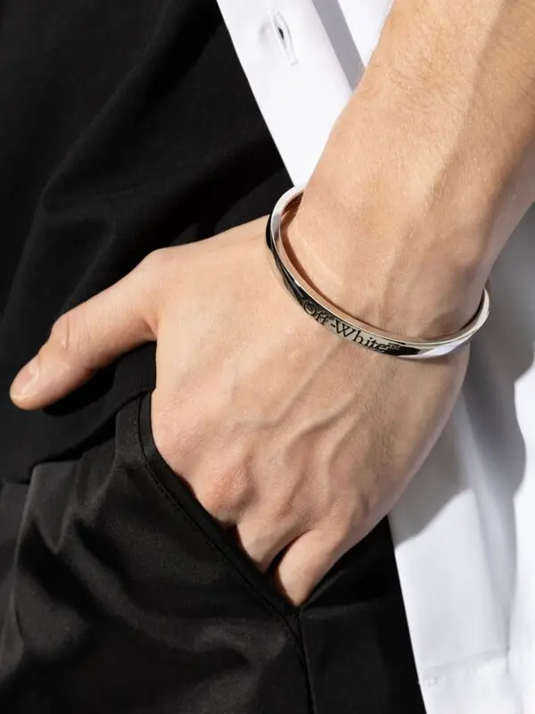 Off-White Engraved Cuff Bracelet