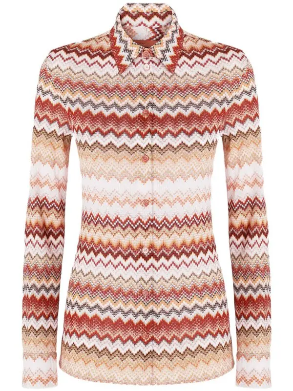 Missoni Zigzag-pattern Lamé Shirt