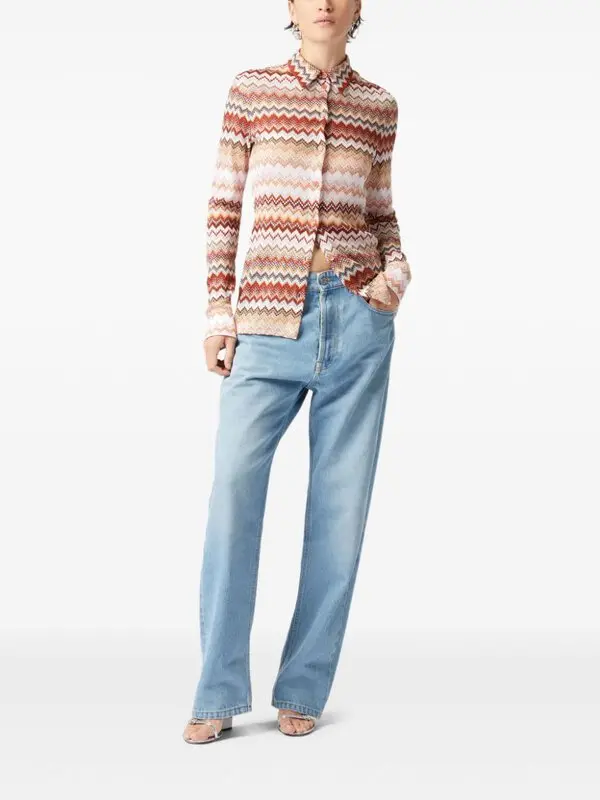 Missoni Zigzag-pattern Lamé Shirt