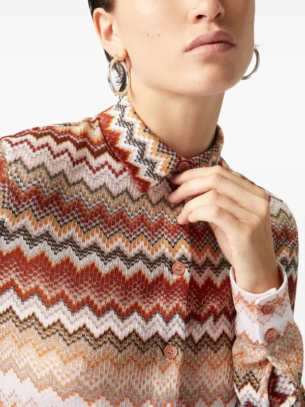 Missoni Zigzag-pattern Lamé Shirt