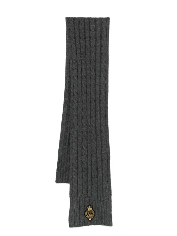Ralph Lauren Cable-knit Scarf - Grey