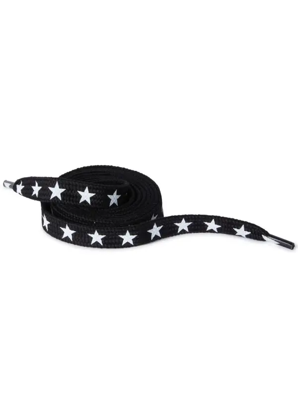 Off-White Star Print Shoe Laces - Black