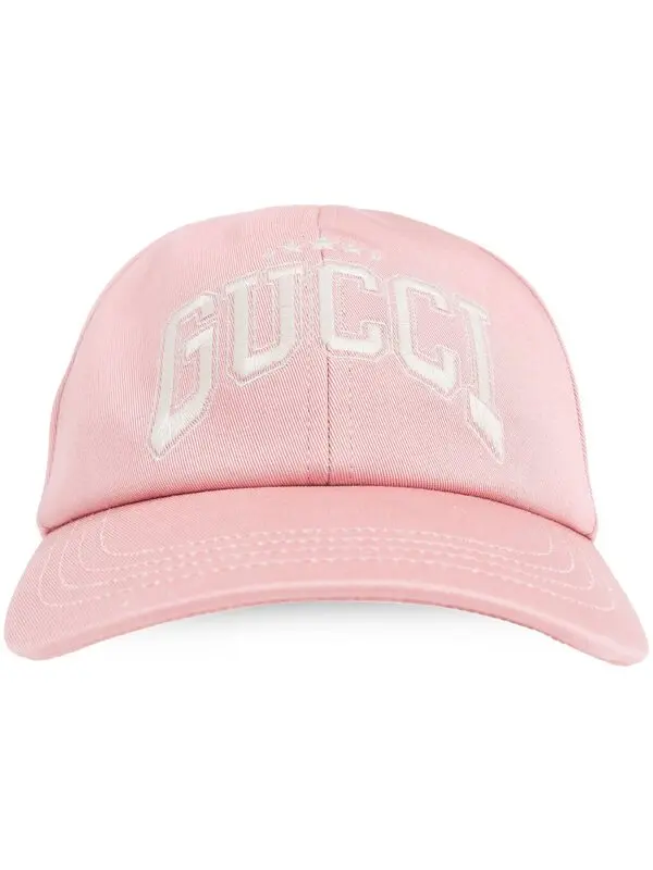 Gucci Logo Embroidered Cap - Pink