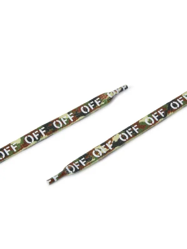Off-White Camouflage Print Shoe Laces - Green