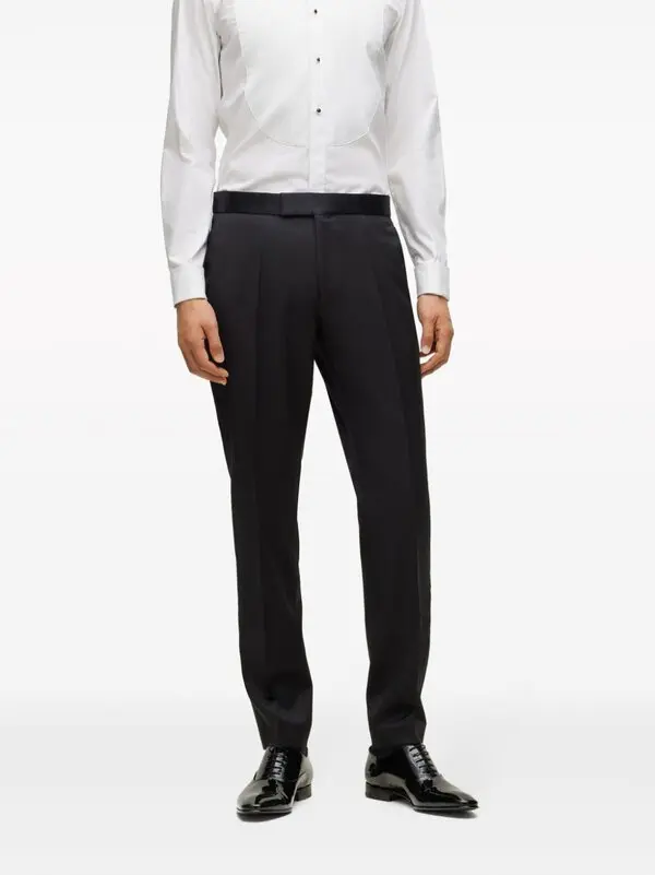 BOSS Tapered-leg Virgin Wool Trousers