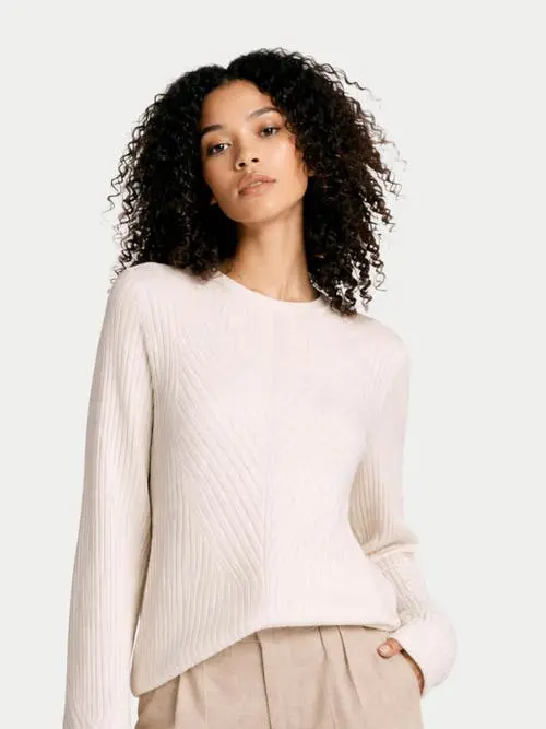 Gobi Cashmere Rib-knit Silk Cashmere Sweater