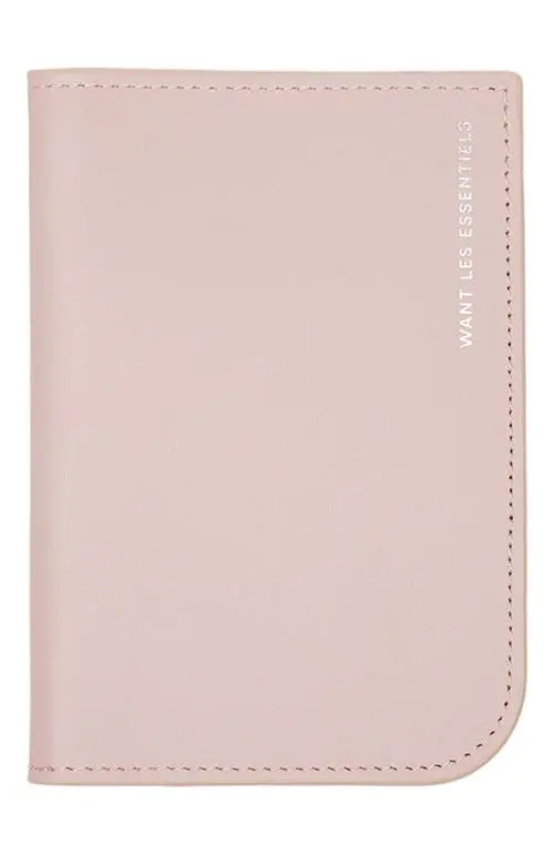 WANT Les Essentiels Arch Smooth Leather Passport Cover - Blush