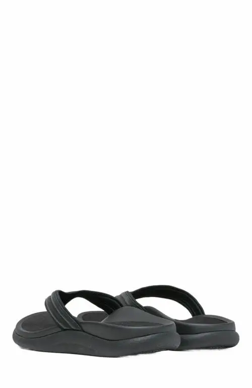 ABEO Laguna Thin Strap Flip Flops - Black - Metatarsal