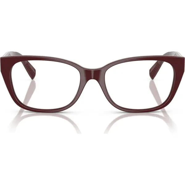Tiffany & Co. 54mm Pillow Eyeglasses - Burgunday