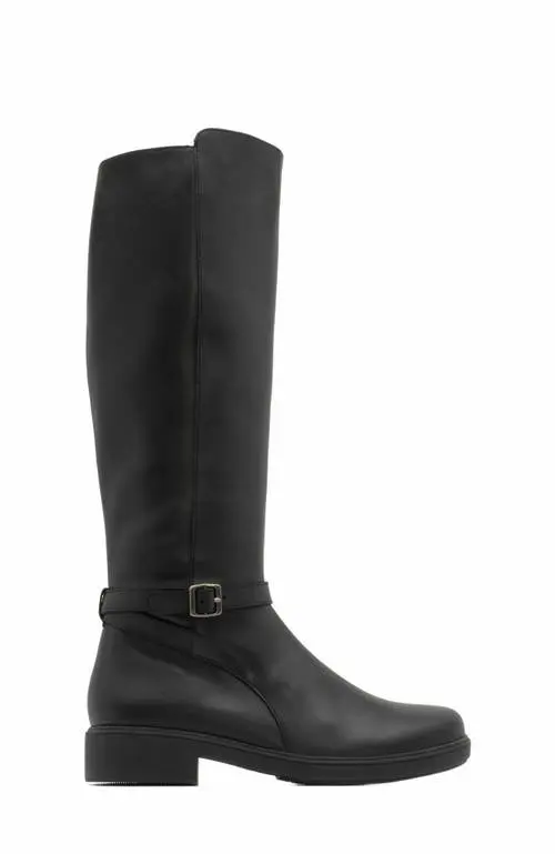 ABEO Compass Tall Zip-up Boots With Buckled Strap - Black