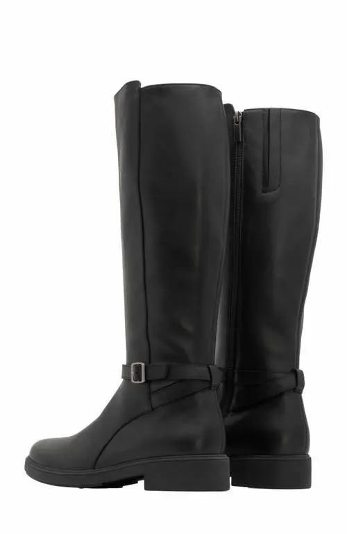 ABEO Compass Tall Zip-up Boots With Buckled Strap - Black
