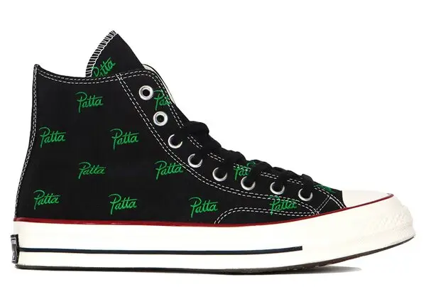 CONVERSE Chuck 70 Hi Patta Mini Logo Pack - Black/jolly Green
